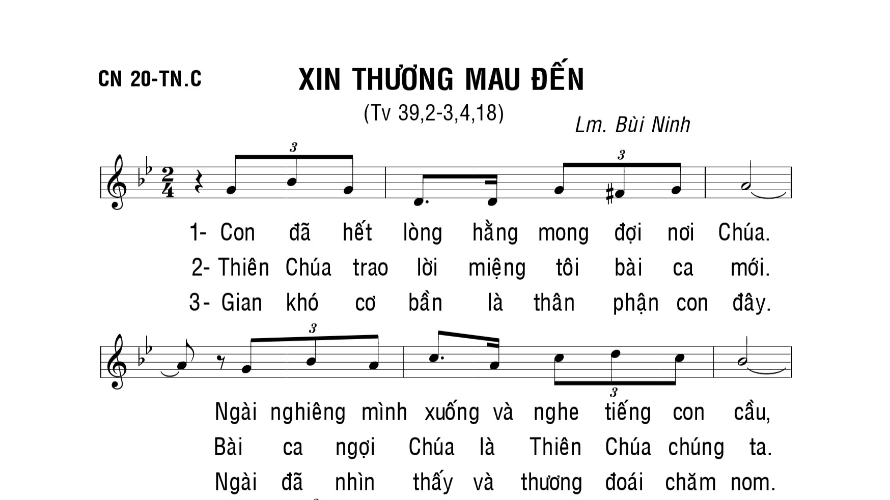 Xin thương mau đến (Thánh vịnh 39) - Bùi Ninh