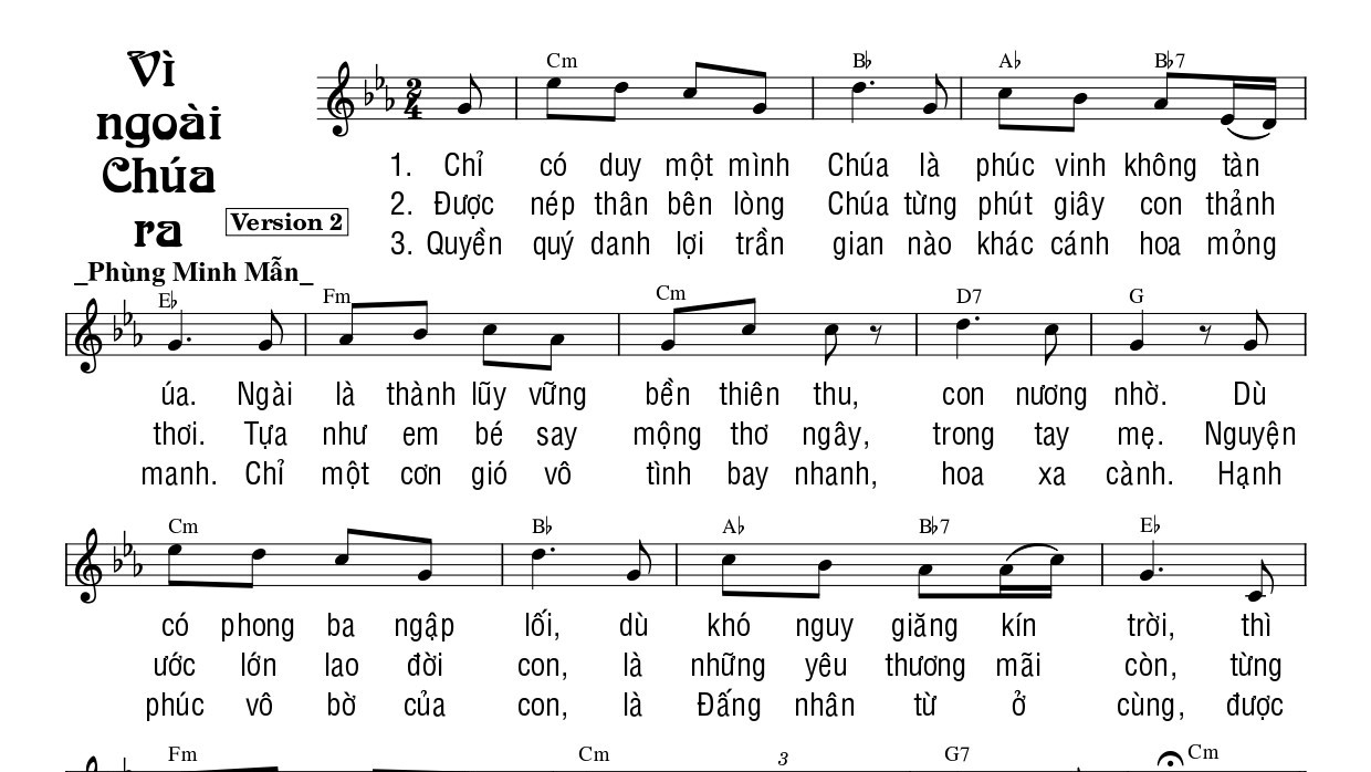 VÌ NGOÀI CHÚA RA 2 - Phùng Minh Mẫn